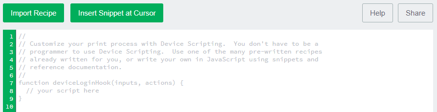 Create a device script | PaperCut