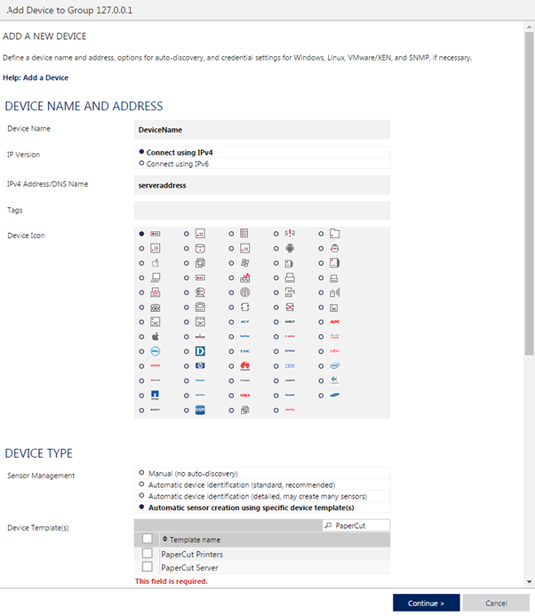 Health monitoring using PRTG and PaperCut templates | PaperCut